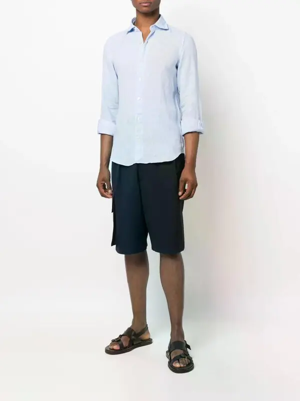FINAMORE 1925 Long-sleeve Linen Shirt