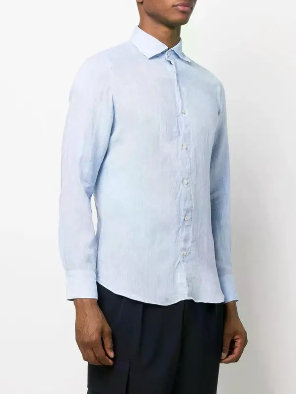 FINAMORE 1925 Long-sleeve Linen Shirt