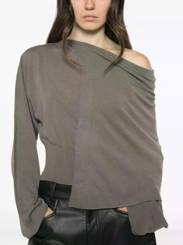 Rick Owens Asymmetric Draped Sweater