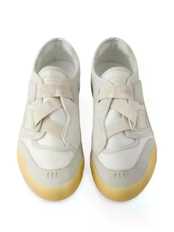 Prada Speedrock Technical Mesh And Leather Sneakers