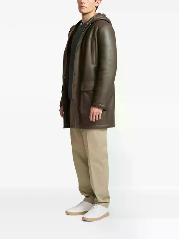 YVES SALOMON Hooded Shearling Coat
