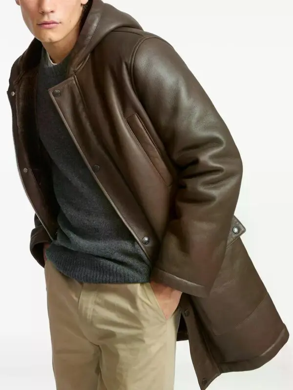 YVES SALOMON Hooded Shearling Coat