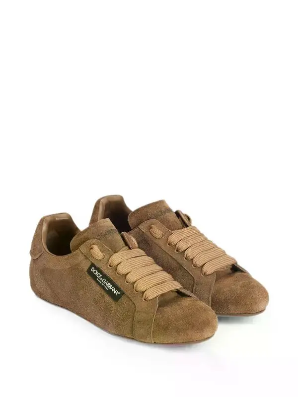 Dolce & Gabbana Split Leather Portofino Soft Sneakers