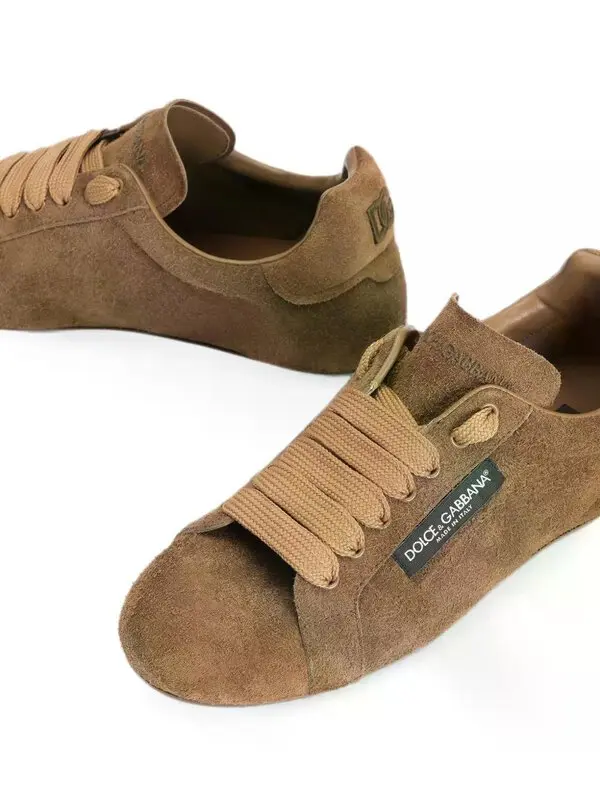 Dolce & Gabbana Split Leather Portofino Soft Sneakers