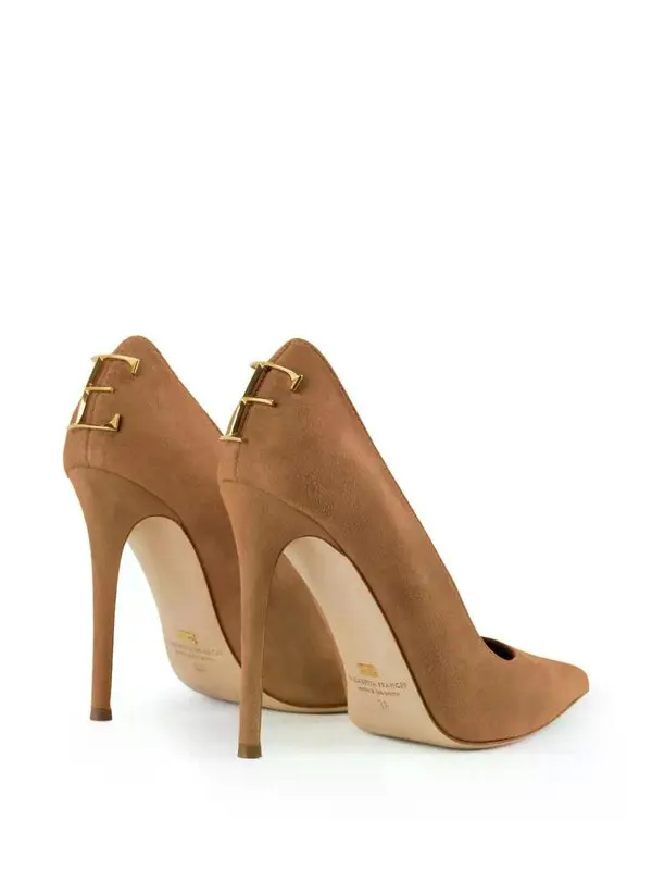 Elisabetta Franchi Suede Pumps With Logo Detail