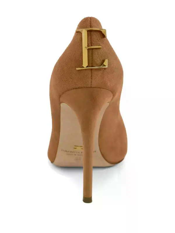 Elisabetta Franchi Suede Pumps With Logo Detail