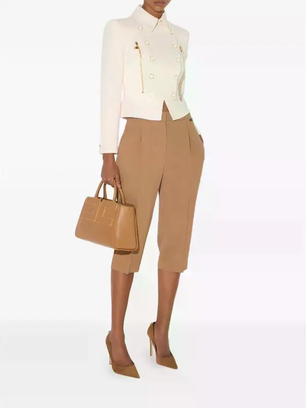 Elisabetta Franchi Suede Pumps With Logo Detail