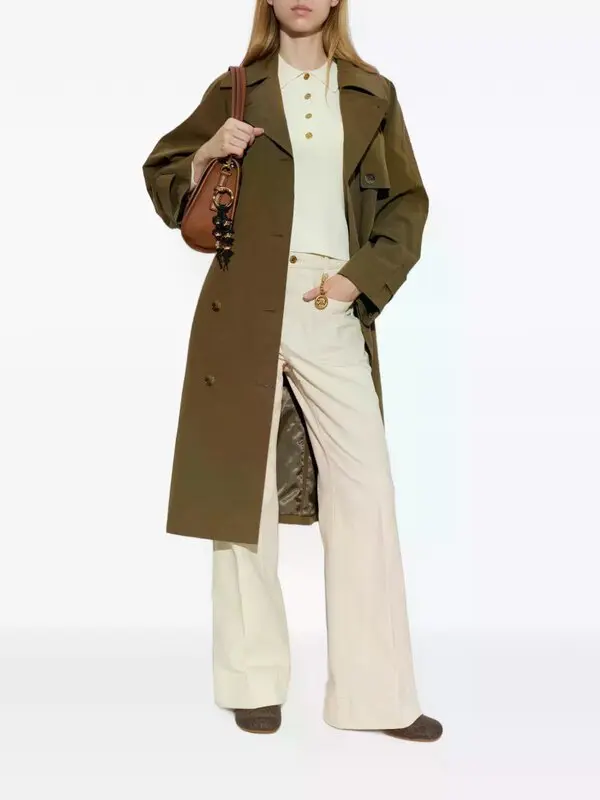 Michael Kors Ribbed-knit Long-sleeve Polo Top