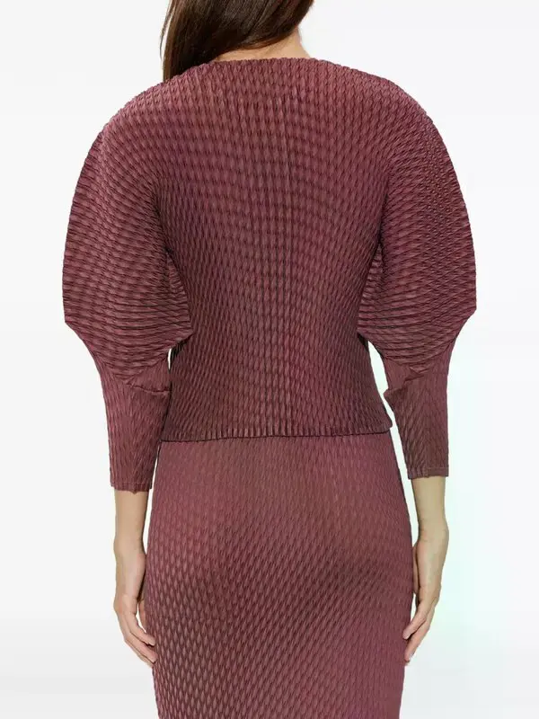 Issey Miyake Pleated Puff-sleeve Cardigan