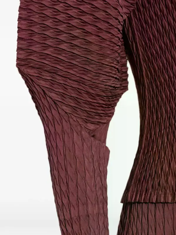 Issey Miyake Pleated Puff-sleeve Cardigan