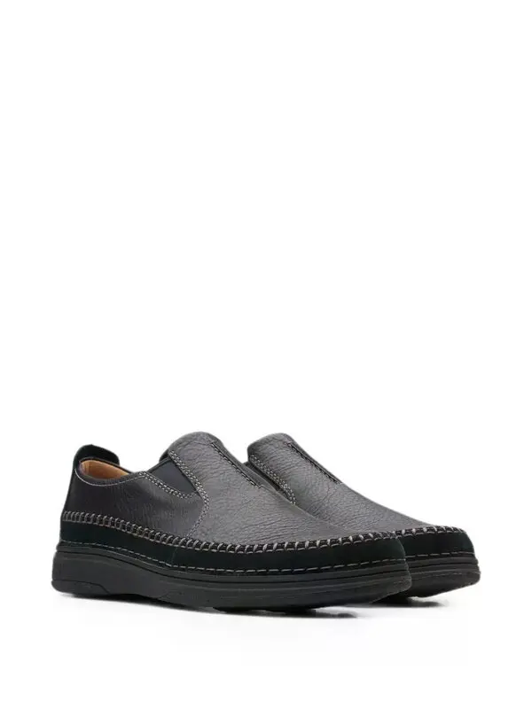 Clarks Nature 5 Walk Leather Slip-on Sneakers - Black