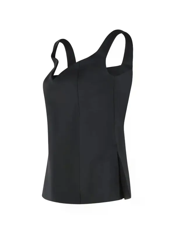 RÓHE V-neck Side-slit Top