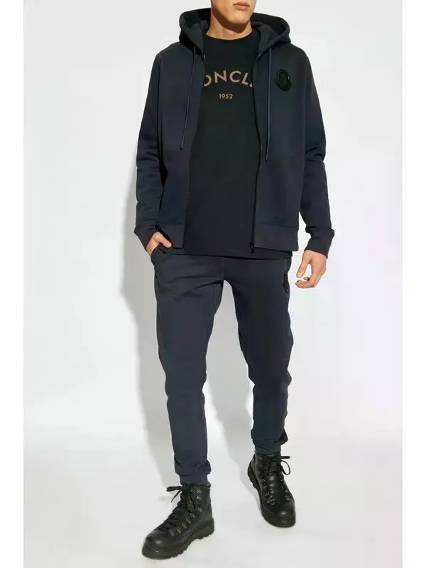 Moncler Logo-patch Hoodie - Blue