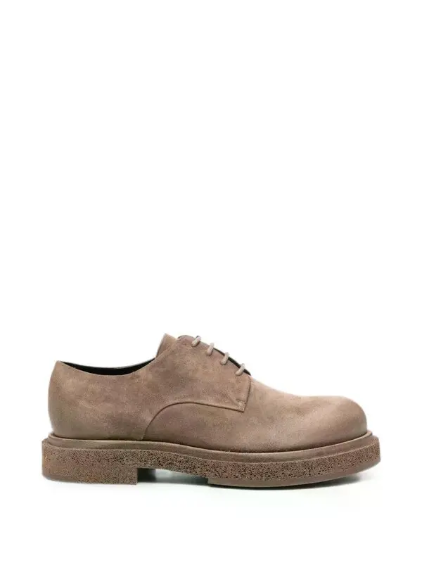 Officine Creative Suede Chunky-sole Derby Shoes - Brown