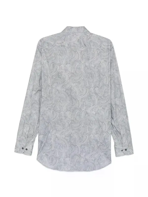 Etro Paisley-print Long-sleeve Shirt - Grey