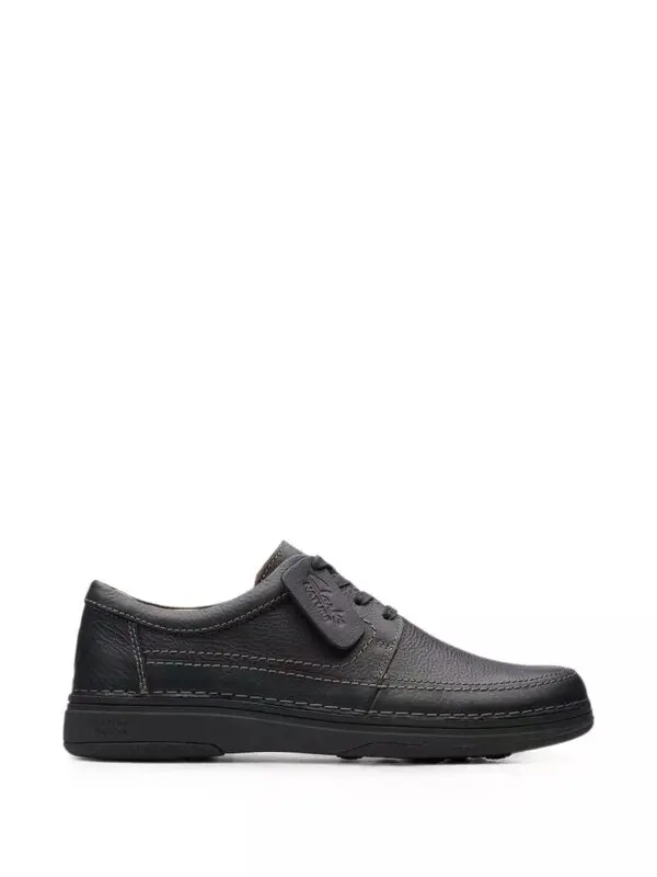 Clarks Nature 5 Lo Leather Derby Shoes - Black