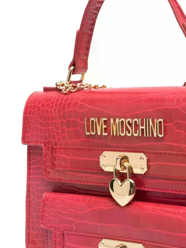 Moschino Crocodile-embossed Tote Bag