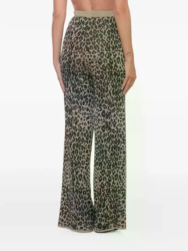 Marella Leopard-print Drawstring-waist Trousers