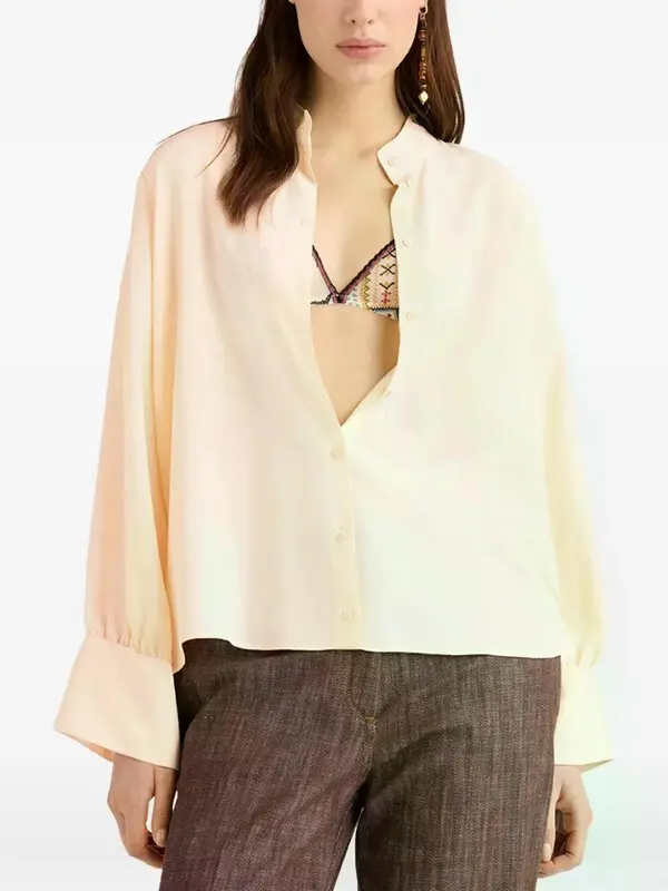 Momoni Gathered Sleeve Shirt - Neutrals
