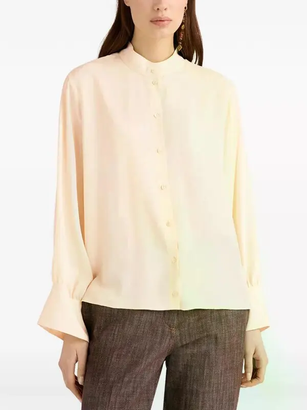 Momoni Gathered Sleeve Shirt - Neutrals