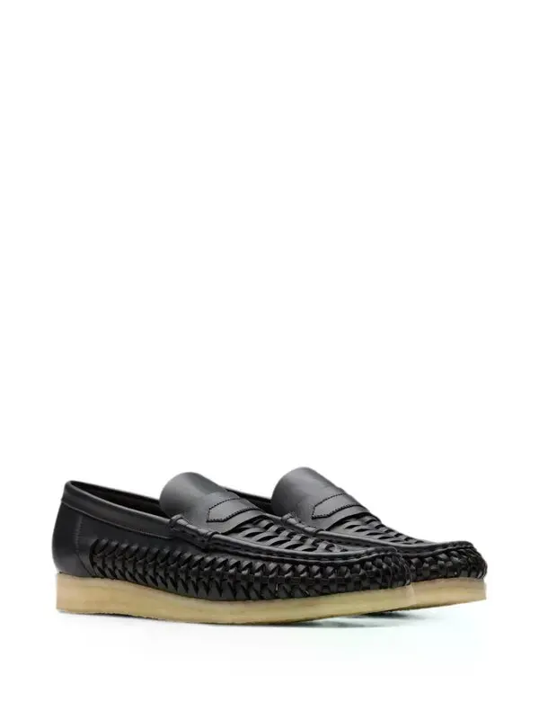 Clarks Wallabee Penny Weave Leather Loafers