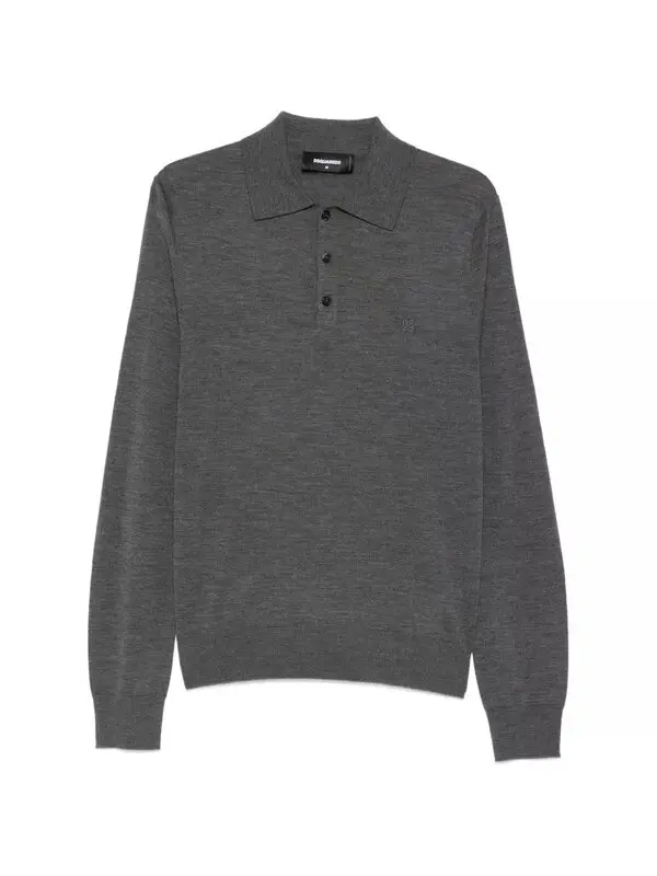 Dsquared2 Upside Down Long-sleeve Polo Shirt