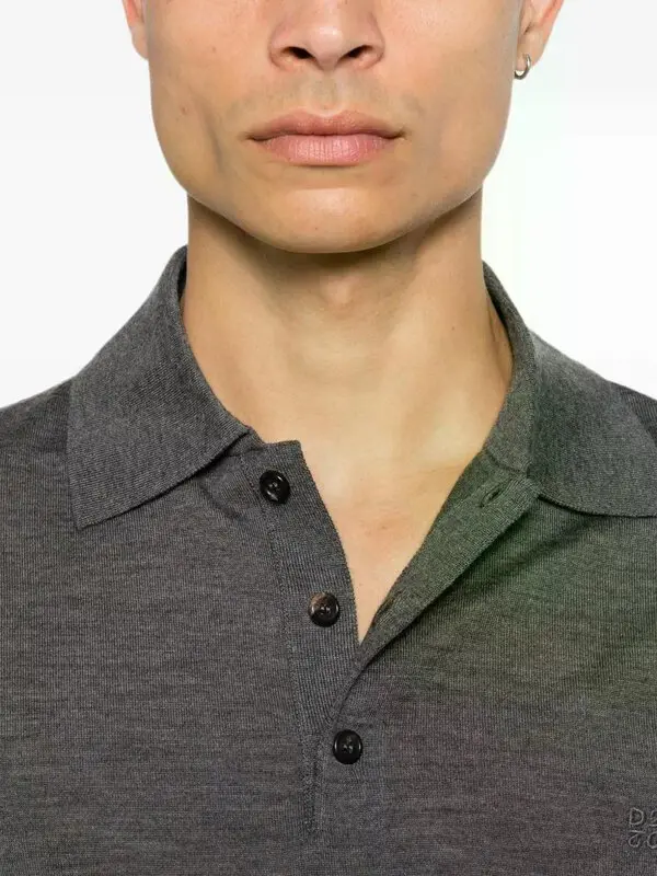 Dsquared2 Upside Down Long-sleeve Polo Shirt