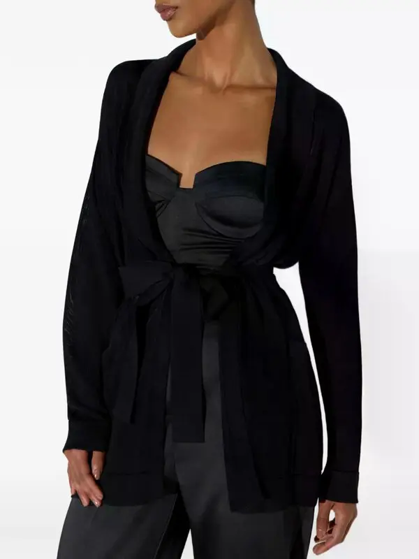 Elisabetta Franchi Viscose Yarn Cardigan With Shawl Collar