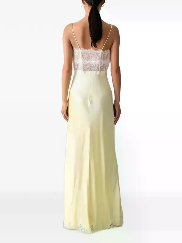 Bardot Lace-trim Twisted-front Maxi Dress