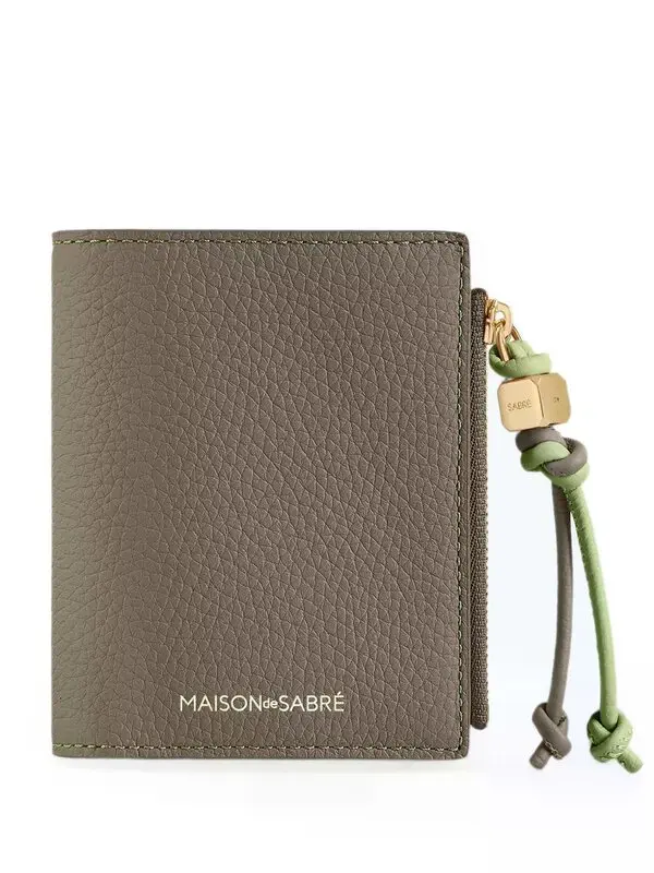 MAISON DE SABRE Pebbled Leather Bifold Wallet - Grey