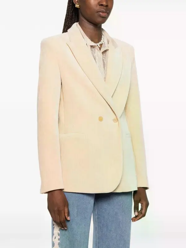 FORTE_FORTE Double-breasted Velvet Blazer
