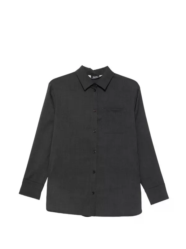 Max Mara Button-up Chest-pocket Shirt - Grey