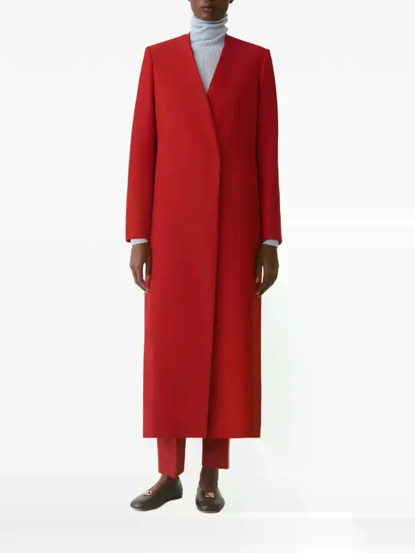 Fabiana Filippi Collarless Rear-slit Coat