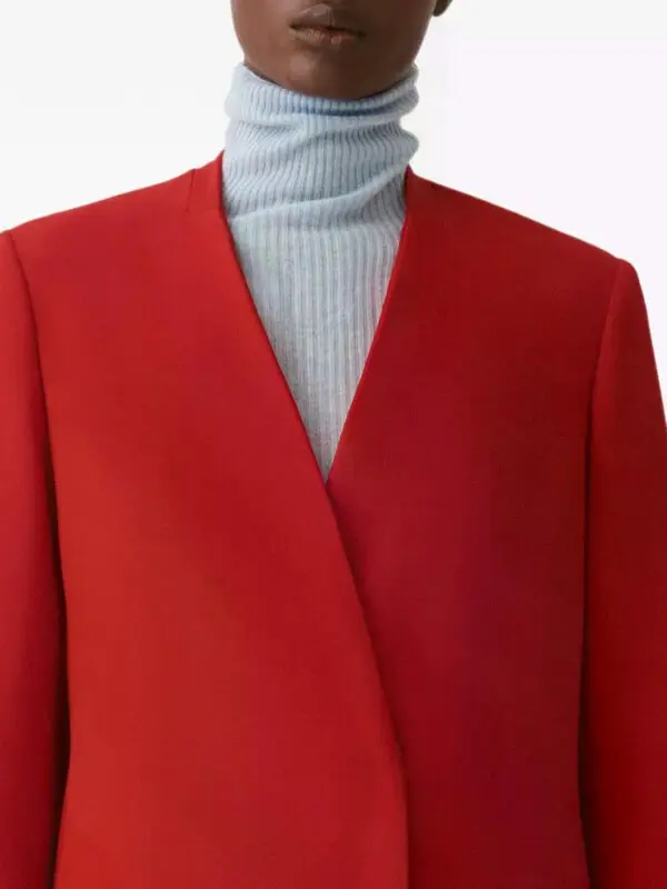 Fabiana Filippi Collarless Rear-slit Coat