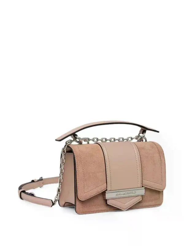 Karl Lagerfeld Suede Leather Shoulder Bag