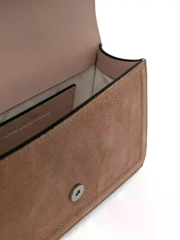 Karl Lagerfeld Suede Leather Shoulder Bag