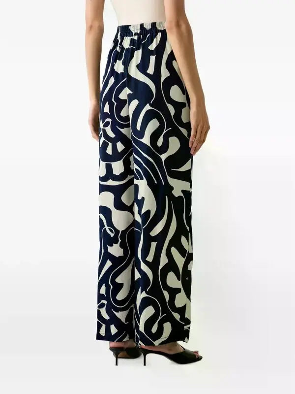 BENETTON Abstract-print Wide-leg Trousers