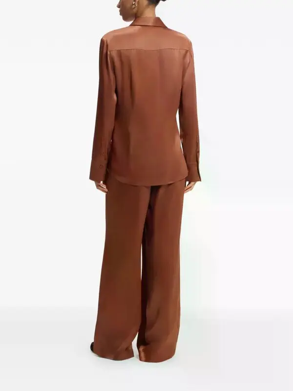 BOSS Regular-fit Satin-finish Blouse