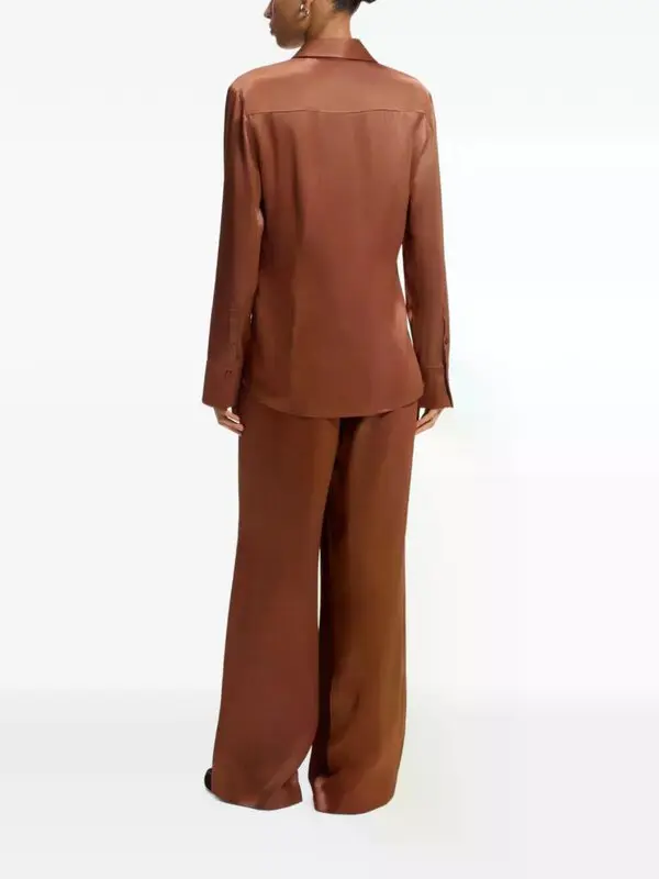 BOSS Regular-fit Satin-finish Blouse