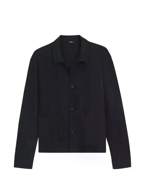 BOSS Textured Button-up Shirt Jacket