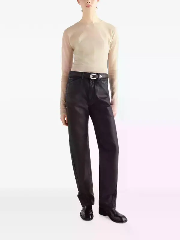 LEMAIRE Long-sleeve Mesh Jersey Top - Neutrals