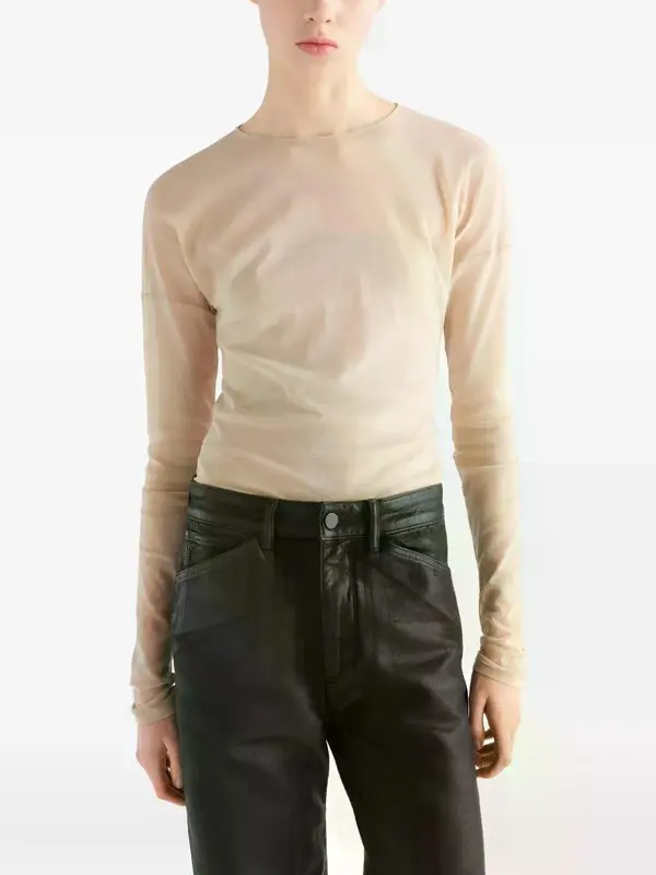 LEMAIRE Long-sleeve Mesh Jersey Top - Neutrals