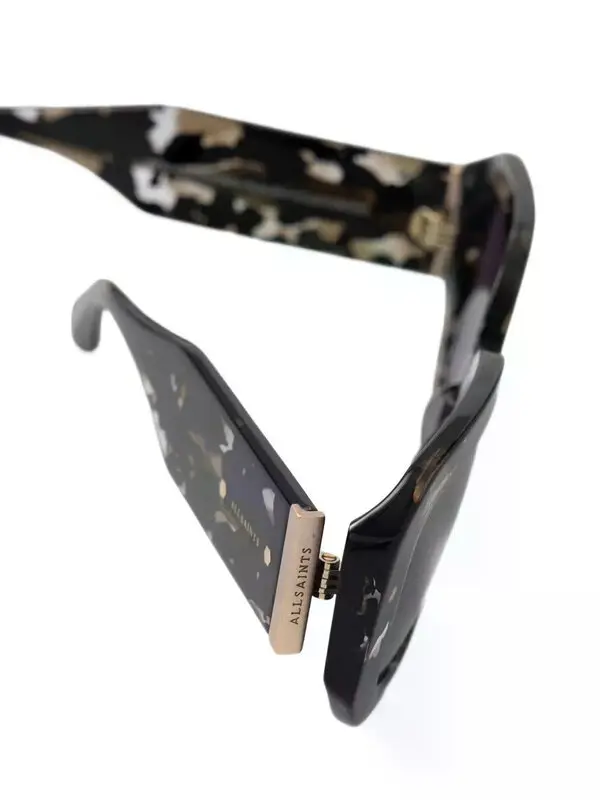 ALLSAINTS Tortoiseshell-effect Rectangle-frame Sunglasses