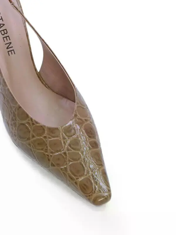 NOTABENE Emmely Crocodile-embossed Slingback Pumps