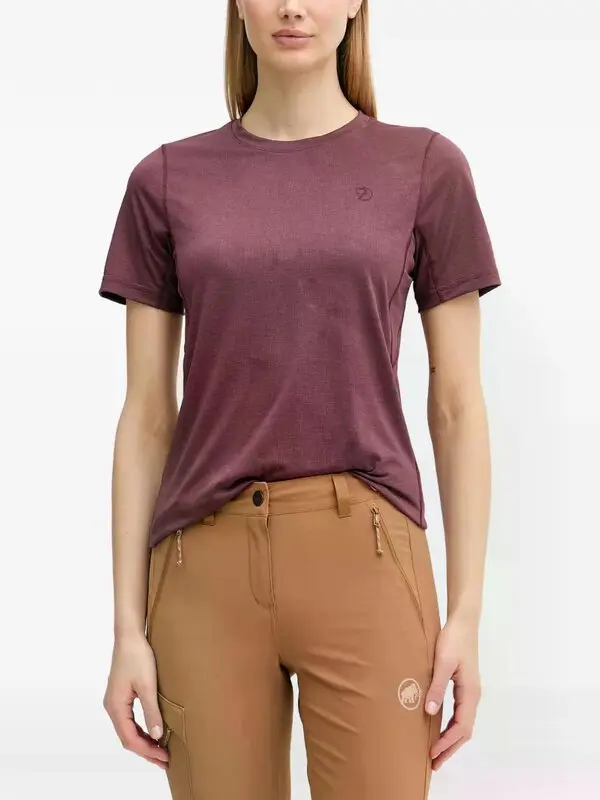 Fjallraven Logo-embroidered T-shirt - Purple