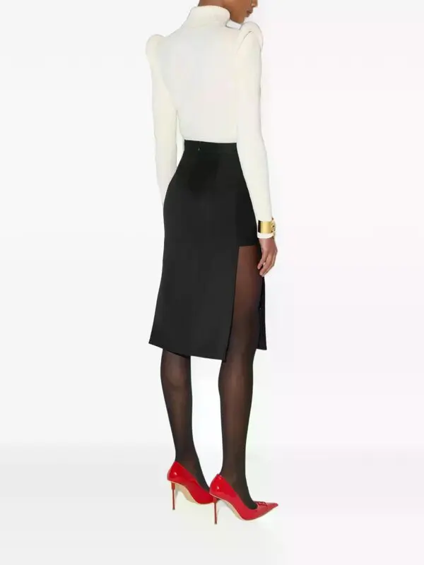 Elisabetta Franchi Knit Turtleneck Top With 3d Details
