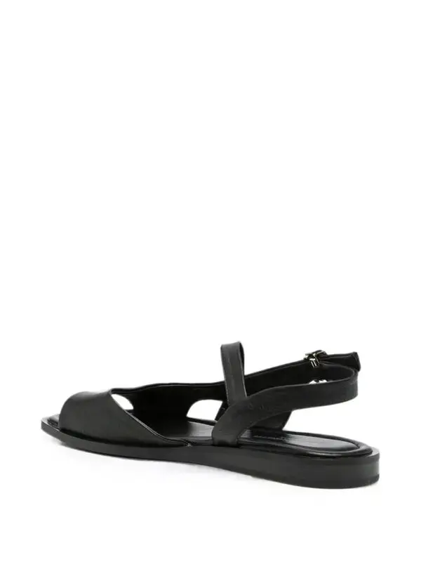 SERGIO MORETTI FIRENZE Buckle-fastening Slingback Sandals - Black