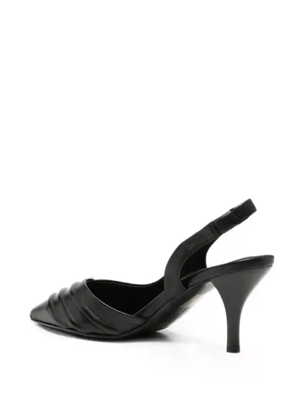 SERGIO MORETTI FIRENZE Ruched Pointed-toe Slingback Pumps