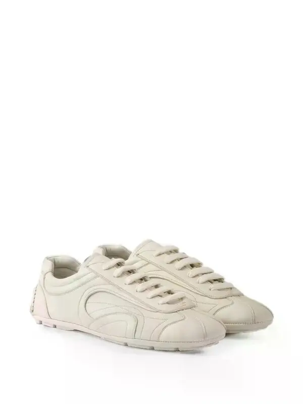 Prada Montecarlo Re-edition 2005 Topstitched Leather Sneakers