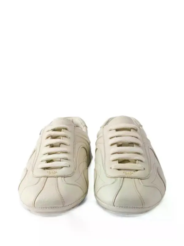 Prada Montecarlo Re-edition 2005 Topstitched Leather Sneakers